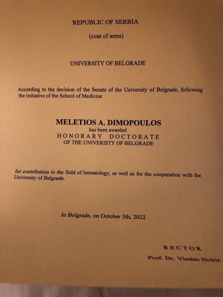 The Rector of NKUA, Professor Meletios-Athanasios Dimopoulos, was ...